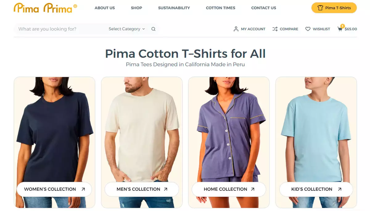 Pima Prima Cotton T-Shirts for All | Pima Prima®